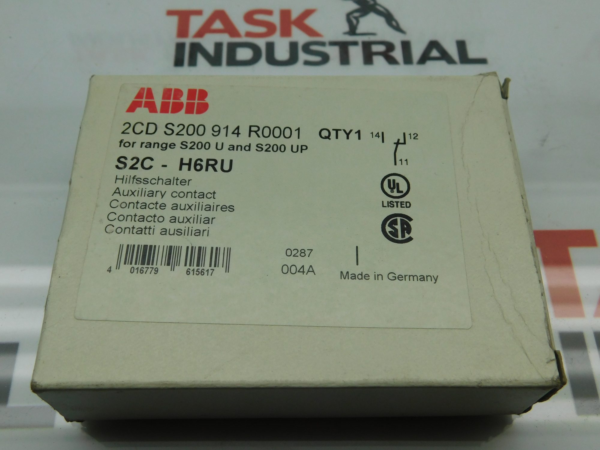ABB 2CDS200914R0001 S2C-H6RU Auxiliary Contact - Task Surplus