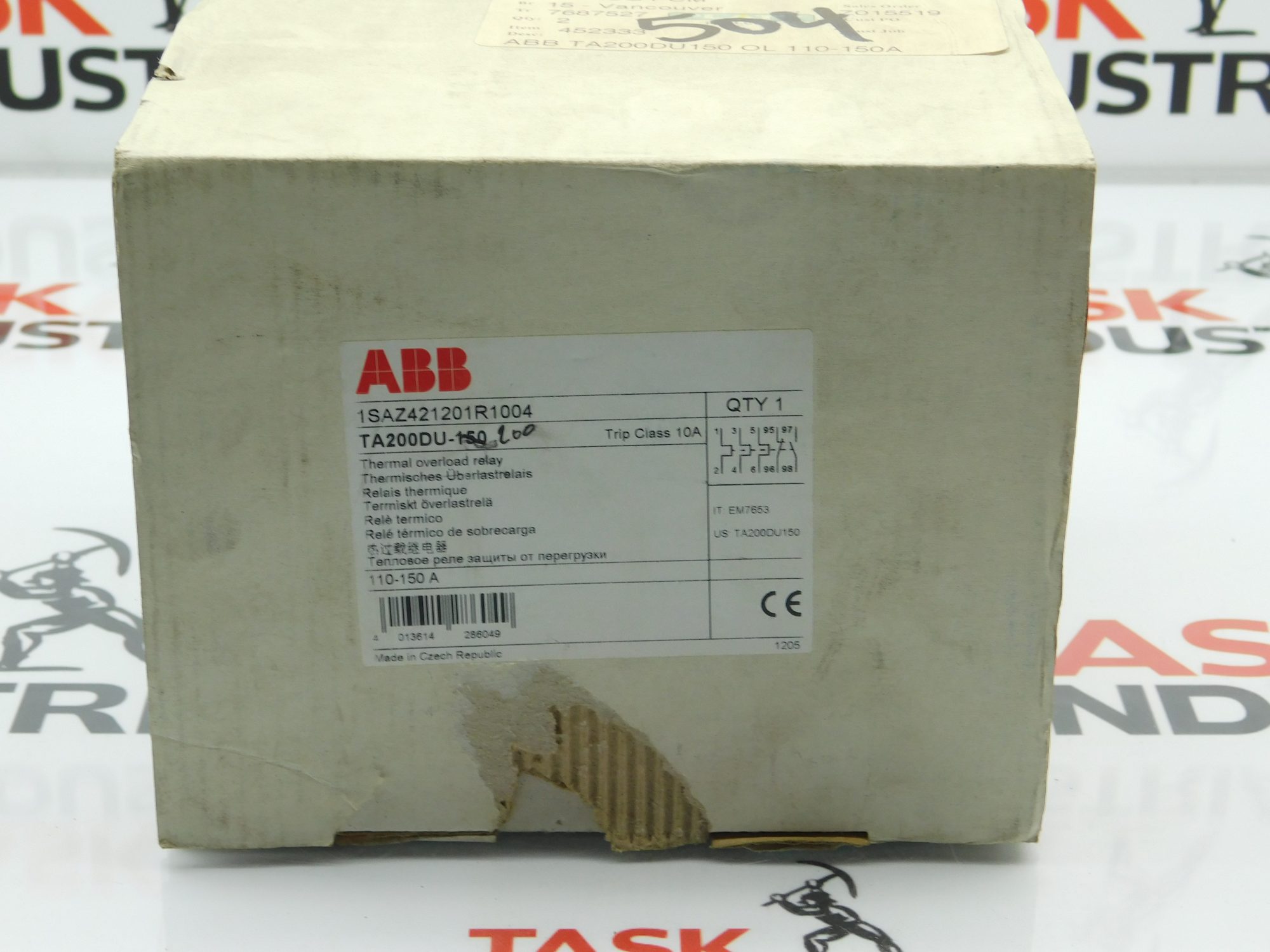 ABB 1SAZ421201R1004 TA200DU-200 Overload Relay - Task Surplus