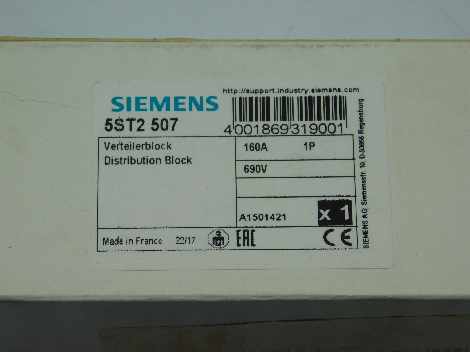 Siemens 5ST2 507 Distribution Block - Task Surplus